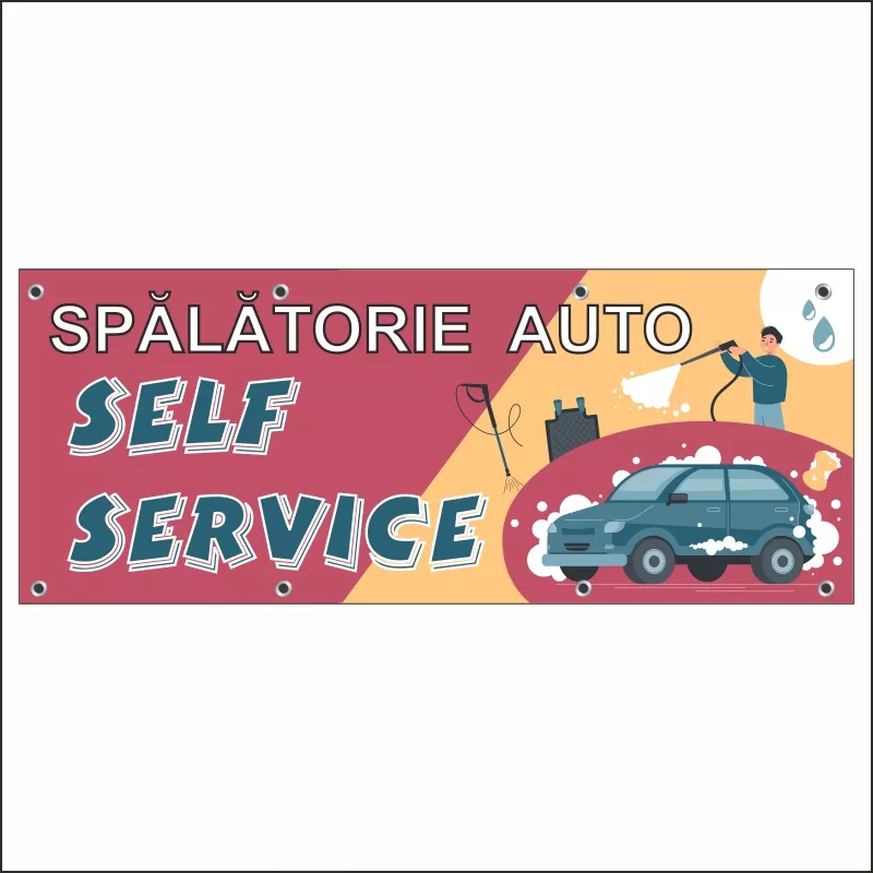Banner MEDIA Spalatorie auto model 3 300 x 120 cm BANIMG273 - domo.ro