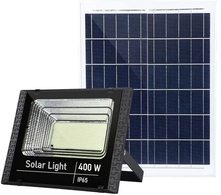 Proiector LED SMD 400W cu incarcare solara Flippy panou solar cu ...