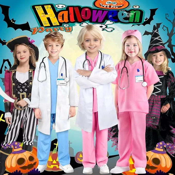Costum Doctor pentru copii Set cu Stetoscop de jucarie Tesatura fina 3 ...