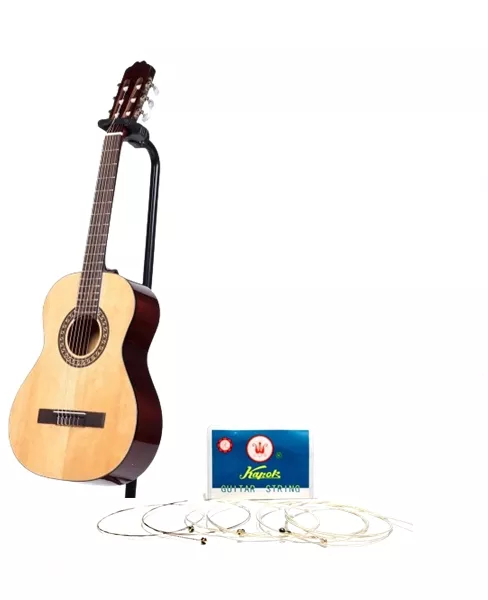 Chitara clasica din lemn IdeallStore® 95 cm set de corzi inclus - domo.ro