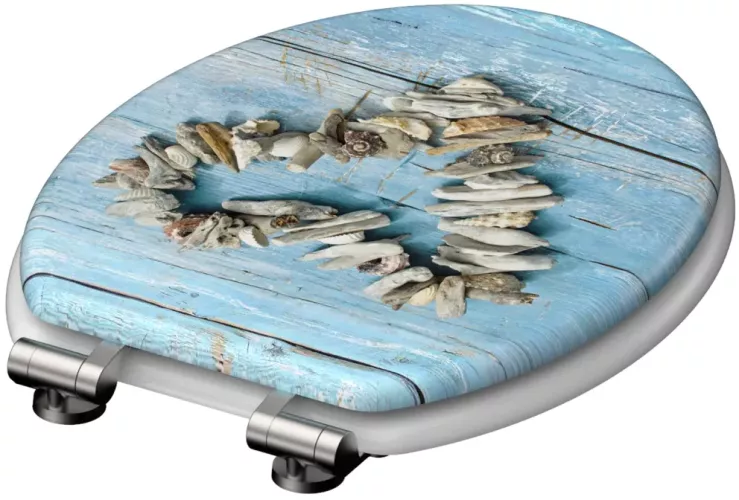 SCHUTTE Scaun WC SHELL HEART inchidere silentioasa extralucios MDF