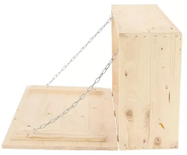 Esschert Design Bar de perete cu raft rabatabil natural M 442397 - domo.ro