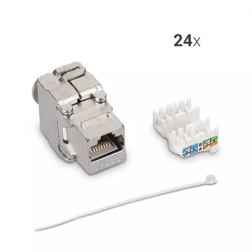 Set 24 Mufe CAT6A de 10 Gbit pentru cabluri Ethernet RJ45 Kwmobile ...