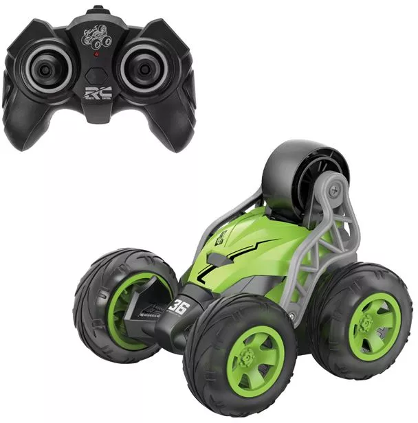 Masinuta cu telecomanda rotiri 360 lumina verde - domo.ro