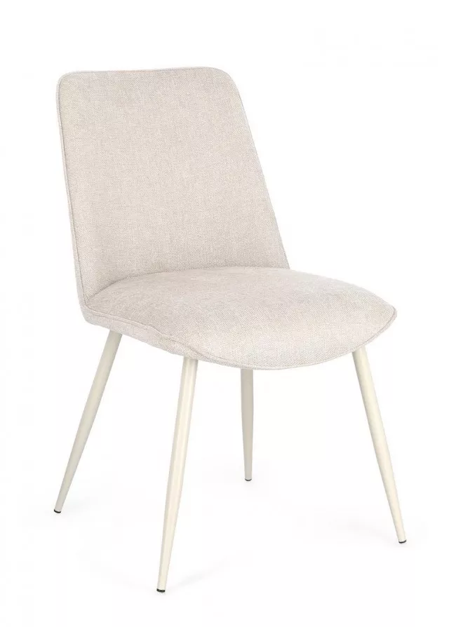 Set 4 scaune bej Cora 48x62x84 cm 0730123 - domo.ro