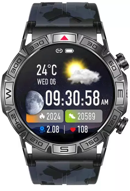 Ceas Smartwatch Barbati Rezistent la Apa iQuality® Military Edition ...