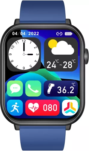 Smartwatch iQuality® QX9 PRO Marina Blue Functie Apelare si Monitorizare