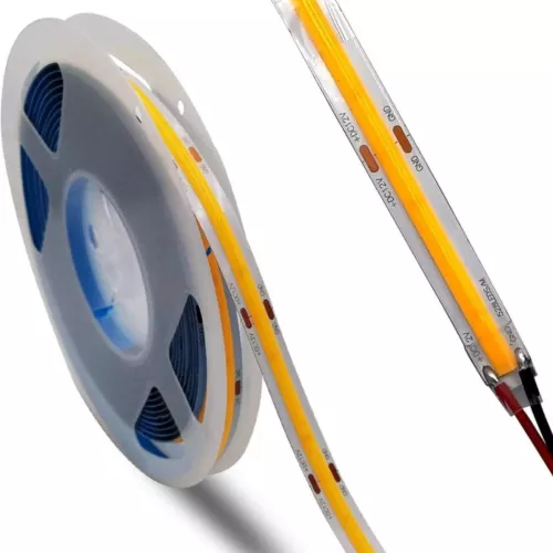 Banda LED Cob 240Led/ML 220V 10W/m 8mm 10m Lumina Rece 6000K ...