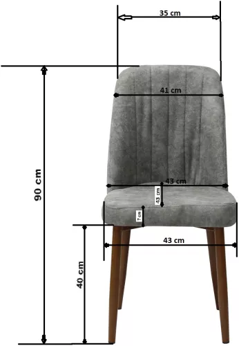 Set Masa Aris Nuc Rotunda cu 4 Scaune Artemis Maro Inchis - domo.ro