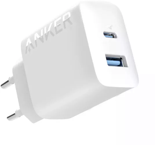 Incarcator de retea Anker 312 20W USB-C USB-A Power Delivery PowerIQ Alb