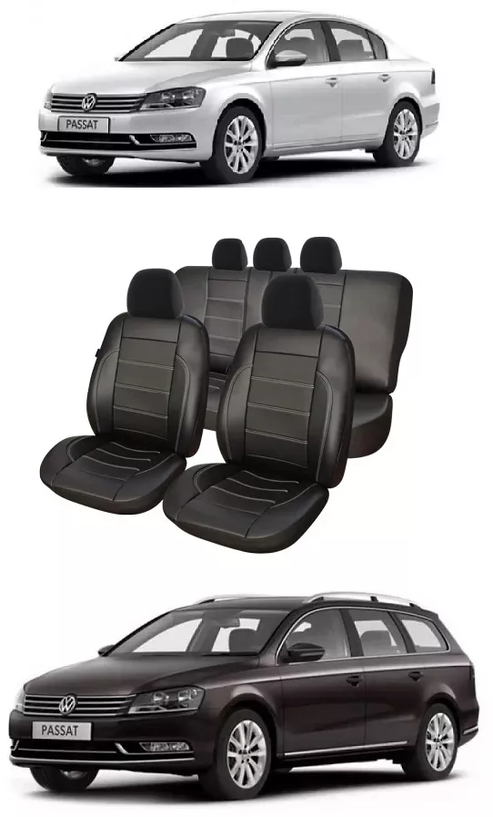 Huse scaune auto piele perforata Volkswagen Passat B7 2010-2014 5igg ...