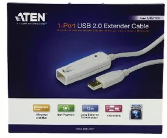 Cablu prelungitor USB 2.0 activ Mufa USB A - Priza USB A 12 m Fildes ...