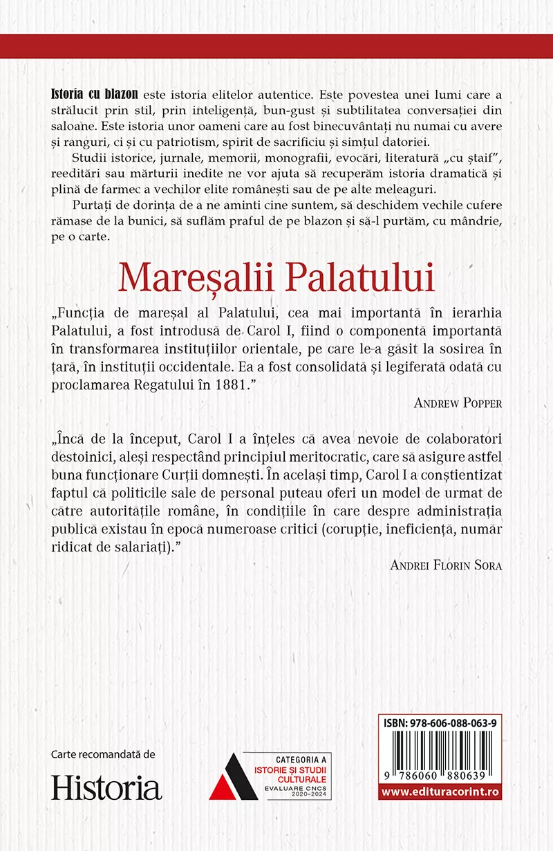 Maresalii palatului. Demnitari ai Curtii regilor Romaniei 1866-1947 ...