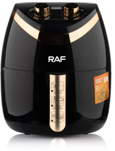 Friteuza Airfryer RAF R.5232B Capacitate 5.8L 1500W Negru + Carte ...