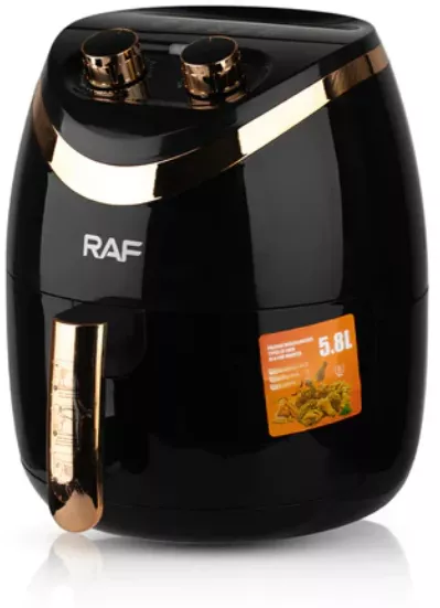 Friteuza Airfryer RAF R.5232B Capacitate 5.8L 1500W Negru + Carte ...