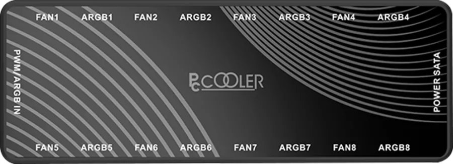 Fan HUB PCCooler ARGB HUB-H01 8 port x 4pin PWM 8 port x 3 pin ...