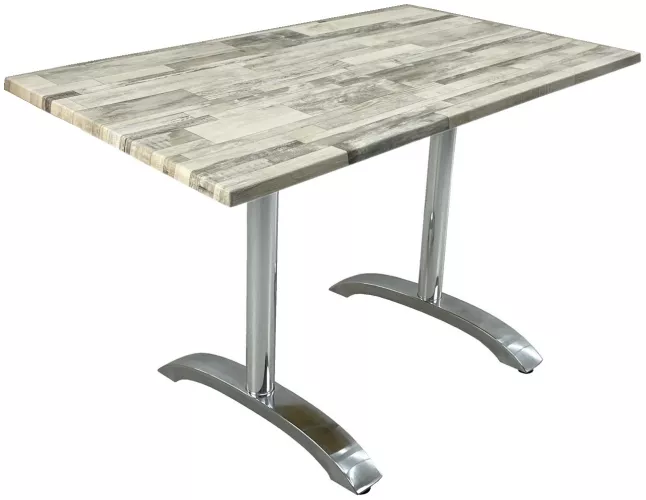 Masa de restaurant exterior/interior dreptunghiulara Raki White Block