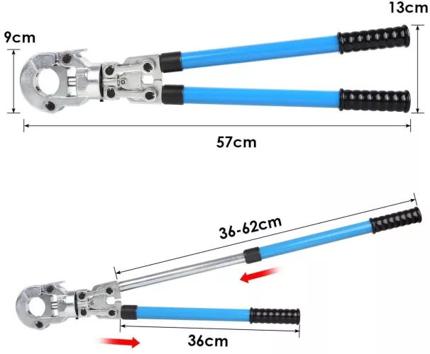 Cleste sertizare pentru tevi V 12-28 mm TH 16-32 mm rotire cap 360 ...