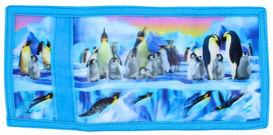 Portofel copii model pinguini inchidere velcro juuy_95217567 - domo.ro