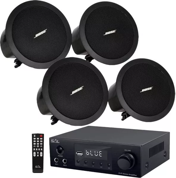 Sistem de sunet Bose FS2C boxe negre de tavan Set cu amplificator Bluetooth - domo.ro