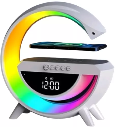 Boxa ZQS1222 USB radio BT incarcare wireless 15W RGB alarma MRKT11414 - domo.ro