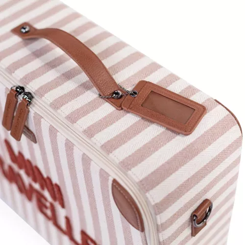 Valiza pentru copii Childhome Mini Traveller Nude/Alb
