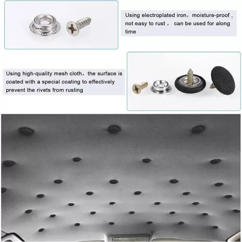 Kit 35 nituri universale tip butoni capse reparare plafon auto fixare a ...