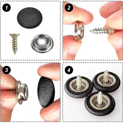 Kit 35 nituri universale tip butoni capse reparare plafon auto fixare a ...