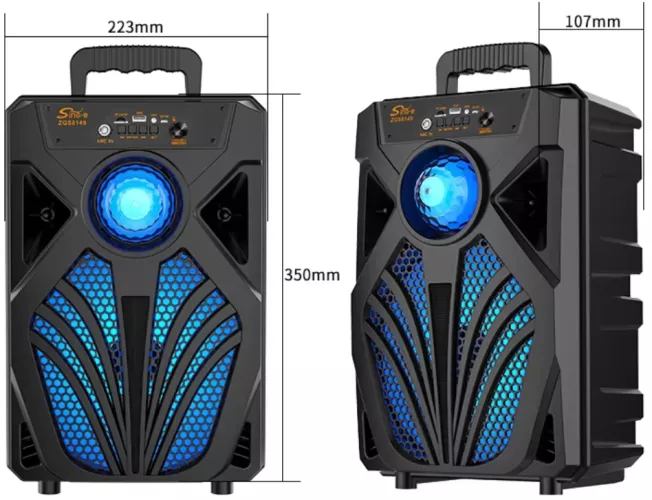 Boxa portabila cu microfon ZQS8149 48W PMPO USB/BT/AUX/SD/FM MRKT11418 ...