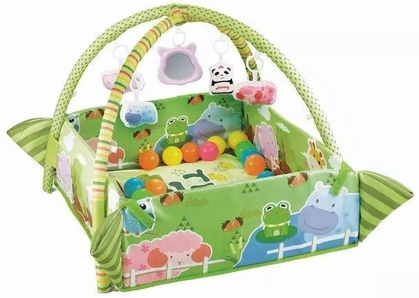 Covoras multifunctional MalPlay pentru bebelusi cu 30 de bile colorate ...