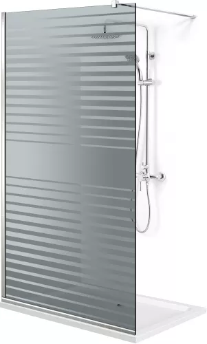 Paravan dus walk-in Aqua Roy ® full Inox model Apollo incolor sticla ...