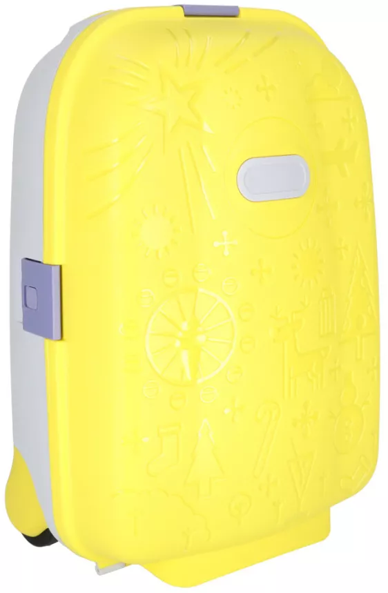 Troler Voiaj Pentru Copii Cu Roti silentioase autocolante nume galben ...