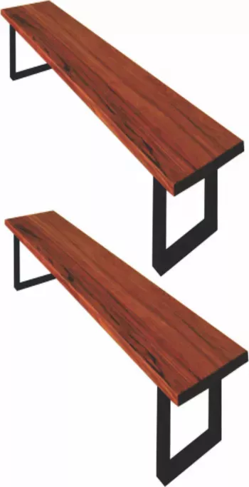 Set 2 banci structura metal interior/exterior 3 persoane 170 x 50 x 30 ...