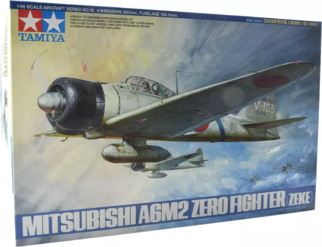 Kit de construit avion Mitsubishi A6M2 Zero Fighter ZEKE / Lungime 18. ...