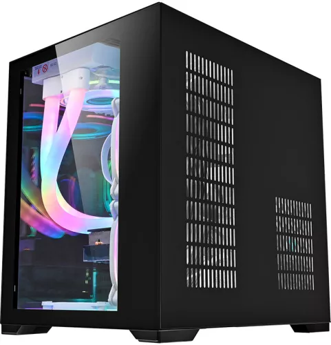 Carcasa Acvariu Gaming 1stPLAYER MV5 ARGB Cube Tower M-ATX/ ITX ...