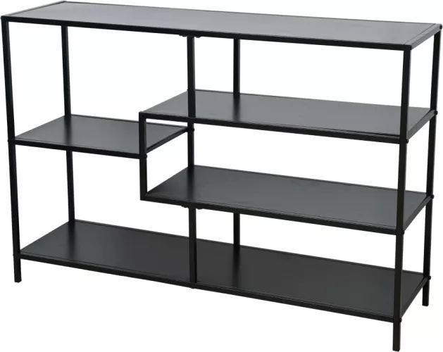 Raft metal negru Bilote 114x33x78 cm 0000364085 - domo.ro