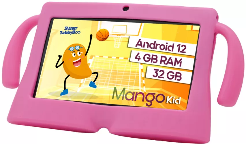Tableta copii SMART TabbyBoo Mango KID 2024 roz 32GB 4GB RAM ecran 7 ...