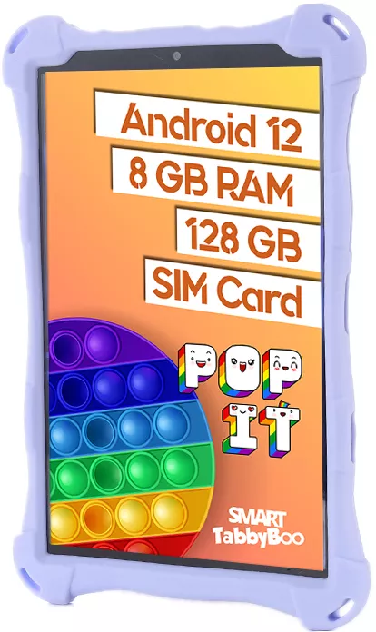 Tableta copii SMART TabbyBoo Popit SIM card si Wi-Fi OctaCore 128GB 8GB ...