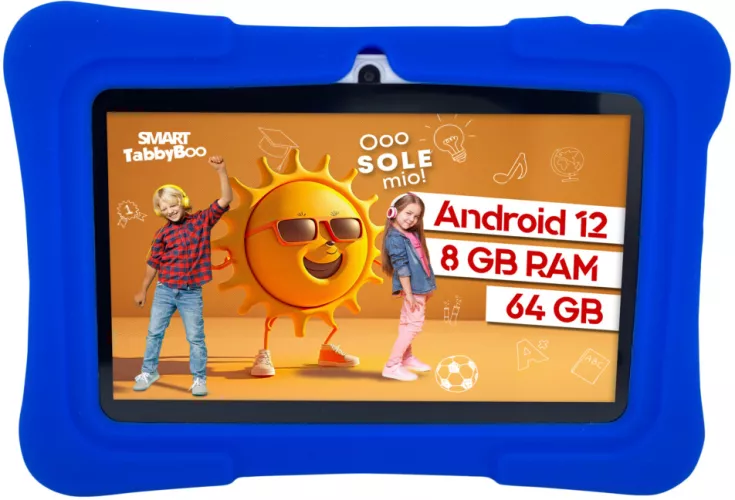 Tableta copii SMART TabbyBoo Sole PRO 2024 64GB 8GB RAM albastru ...