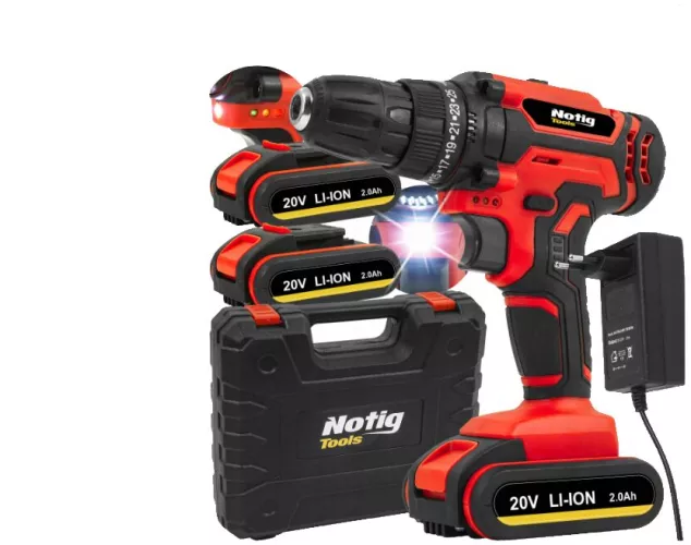 Masina de gaurit filetanta cu acumulatori led 20V Notig PowerX_2777 ...