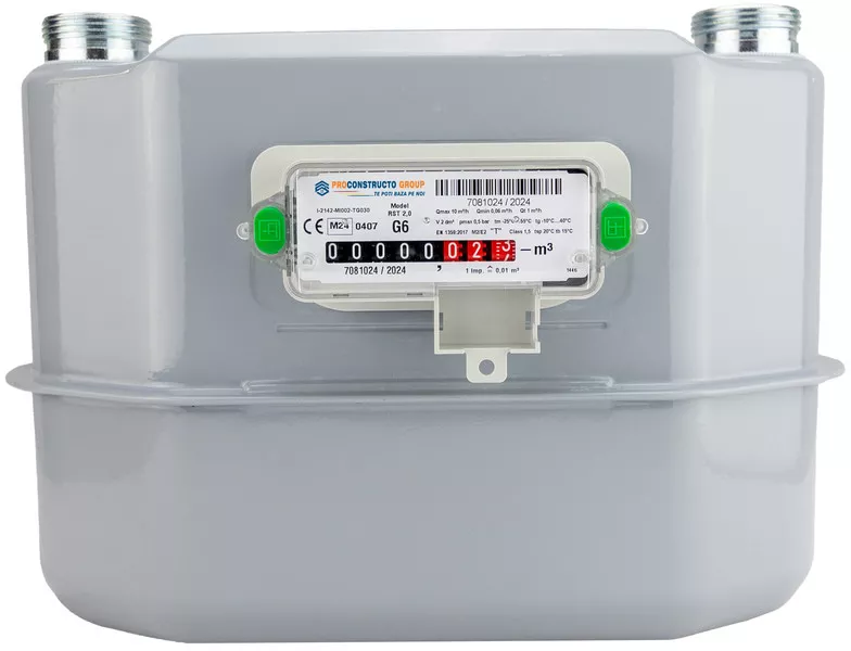 Contor de gaz G6 mecanic 10 mc/h Proconstructo Group 250 mm intre axe ...