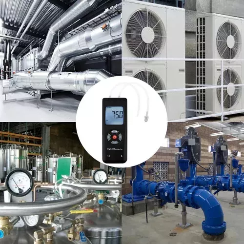 Manometru digital profesional tip U portabil pentru vid aer/gaz 11 ...