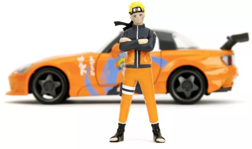 JADA NARUTO SHIPPUDEN SET FIGURINA NARUTO SI MASINUTA METALICA HONDA ...