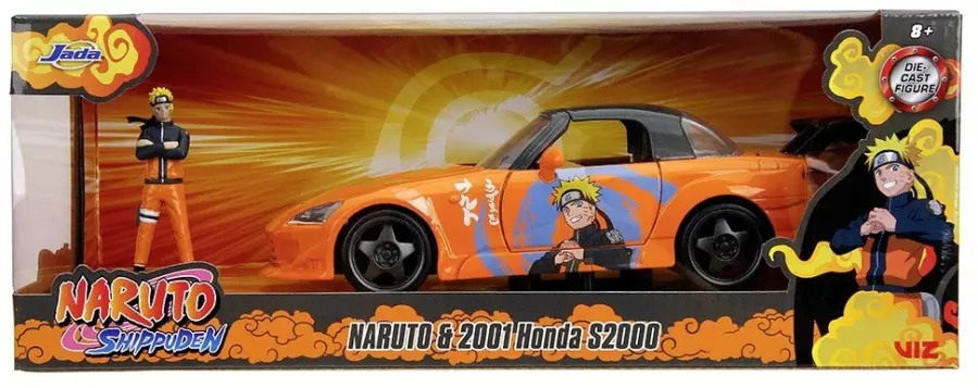 JADA NARUTO SHIPPUDEN SET FIGURINA NARUTO SI MASINUTA METALICA HONDA ...