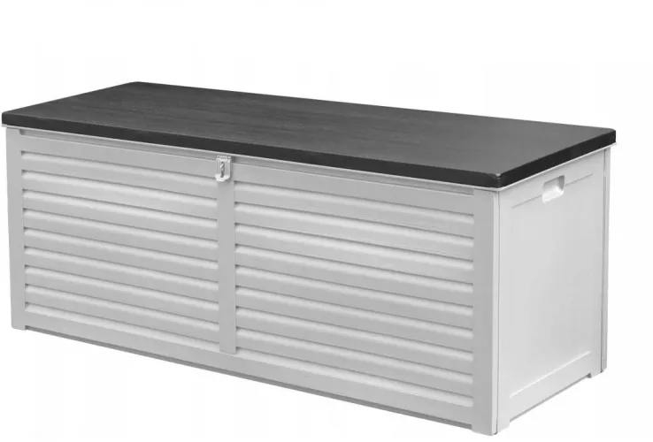 Lada depozitare de gradina capac cu telescop gri si negru 143.5x53.4x57 ...