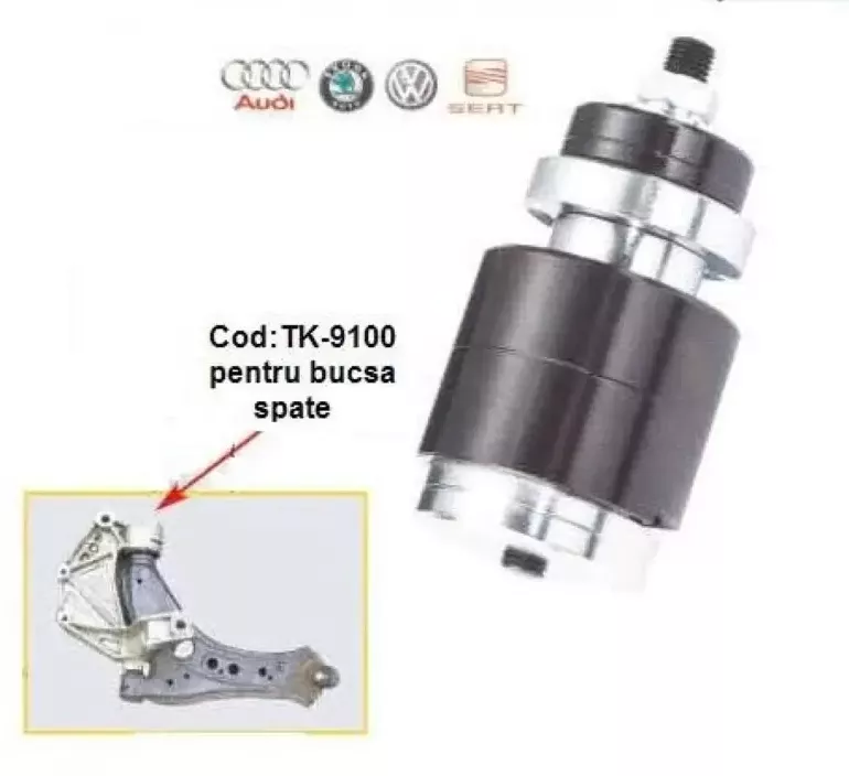Presa pentru extras si montat bucsa trapez grup VAG Toolhub TH-9100 - domo.ro