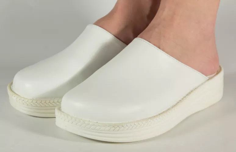 Saboti platforma albi piele naturala cod SBM4A 36 - domo.ro