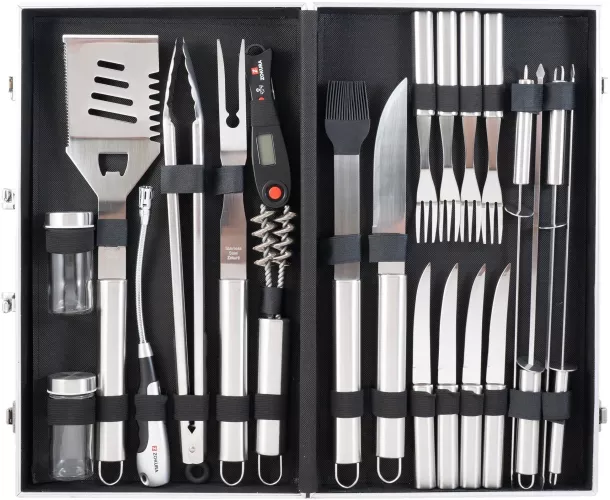 Set 24 piese pentru gratar inox - Zokura KTSZ1197 - domo.ro