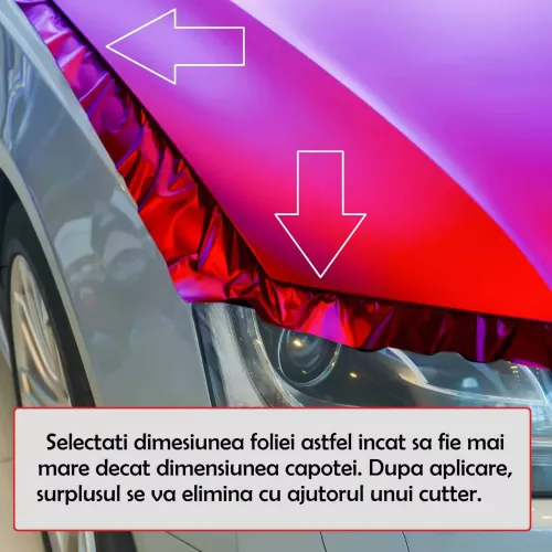 Folie Capota Auto Hood Art rezistenta la exterior marime M 165 x 120cm ...