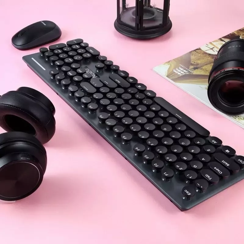 Kit mouse si tastatura wireless N520 Gonga® Negru xqsq_76493056 - domo.ro